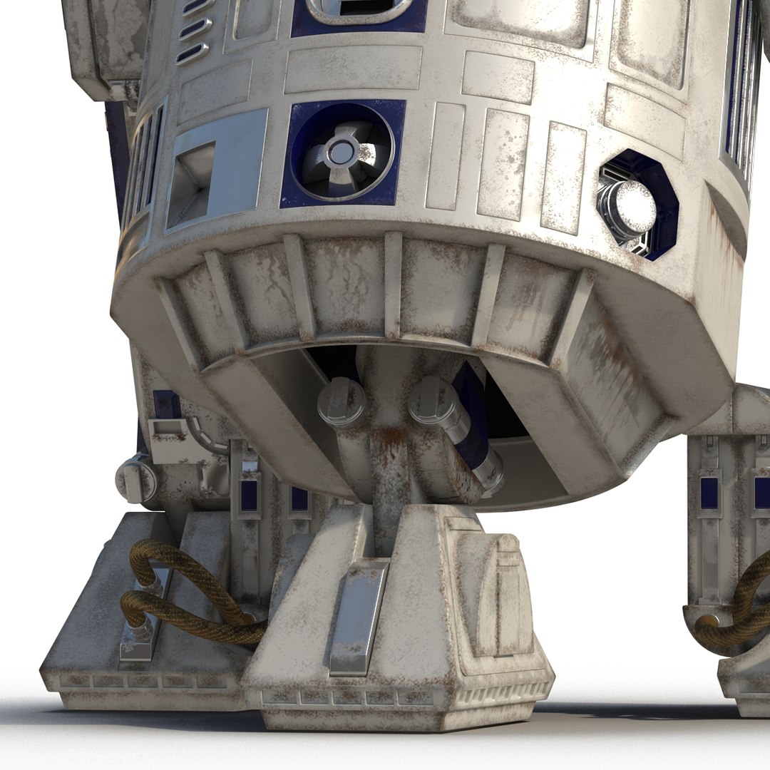 3d r2 d2 modeled model