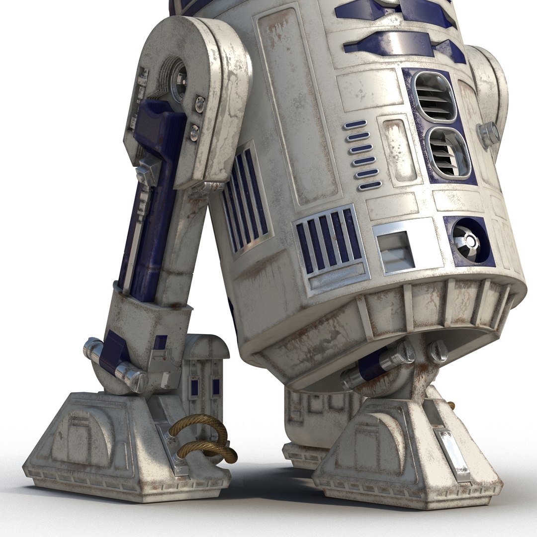 3d r2 d2 modeled model