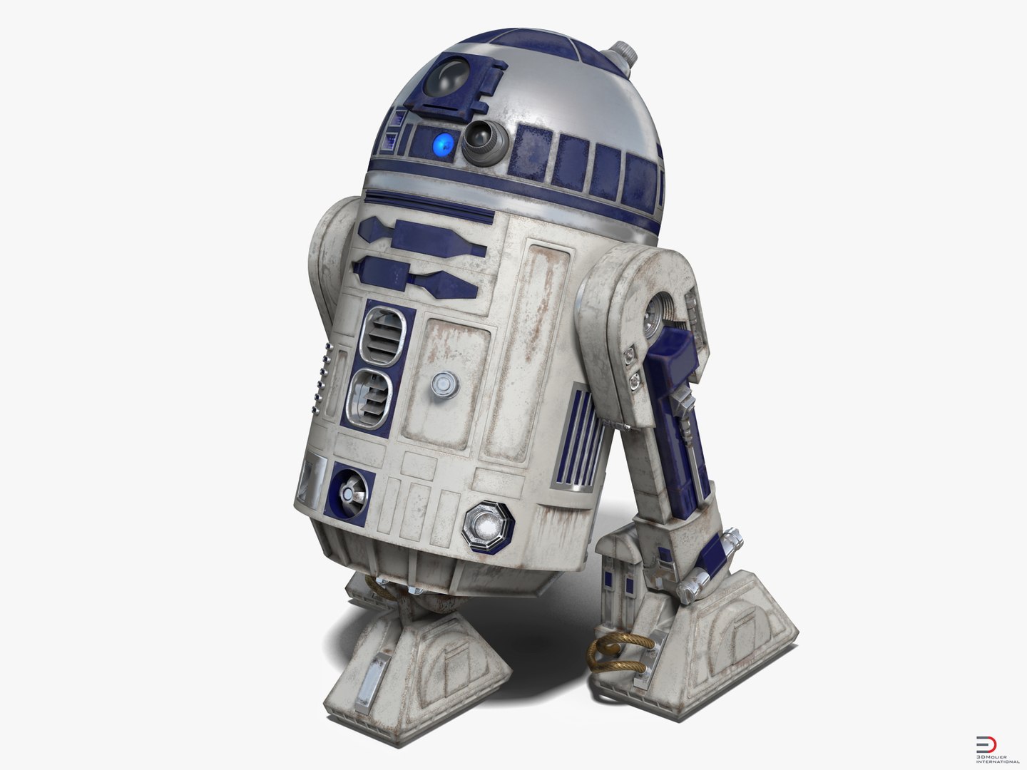3d r2 d2 modeled model