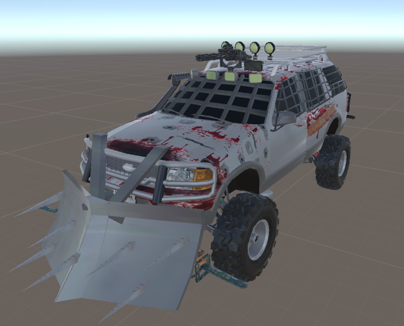 3d Van Zombies Model