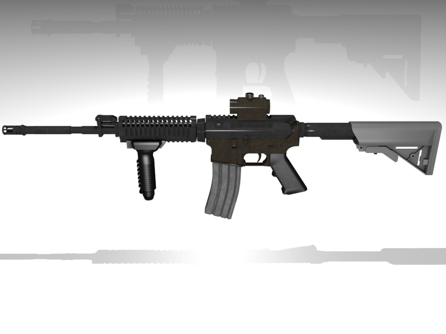 M4 Assault Rifle 3d Model