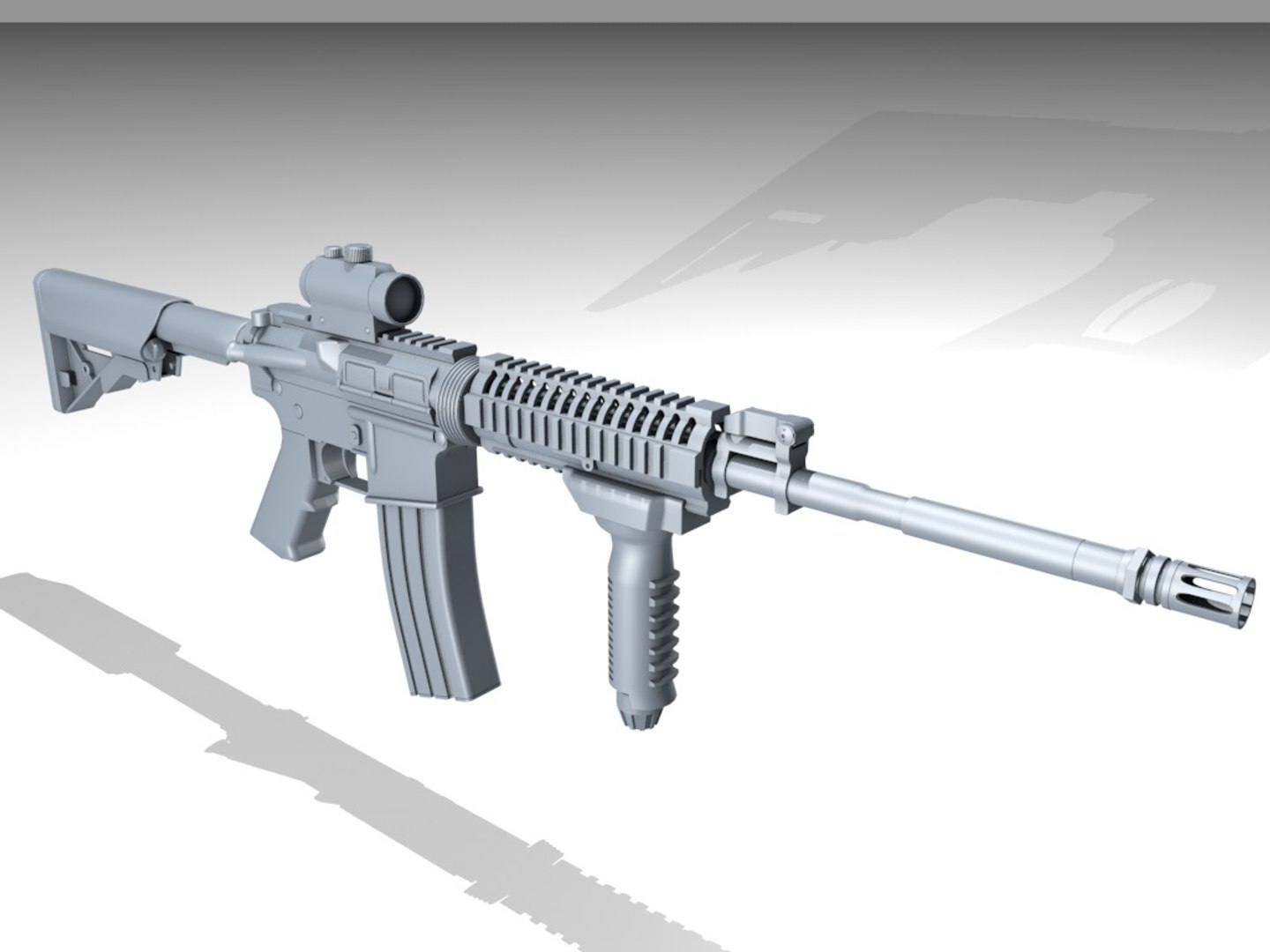M4 Assault Rifle 3d Model