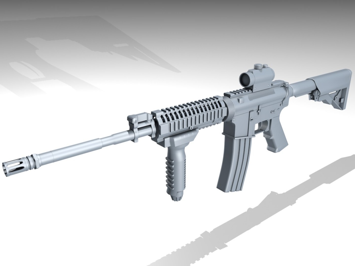 M4 Assault Rifle 3d Model