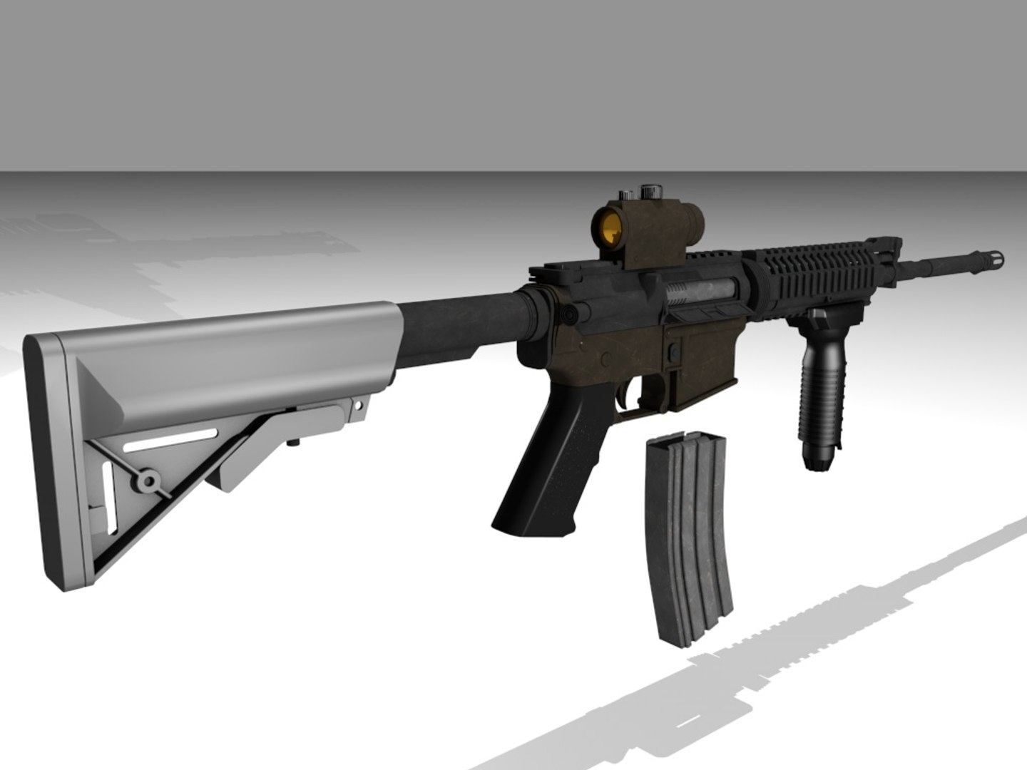 M4 Assault Rifle 3d Model