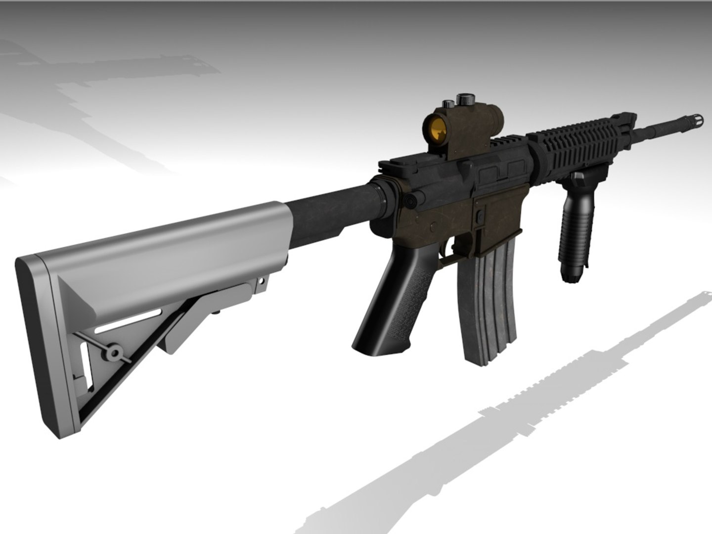M4 Assault Rifle 3d Model