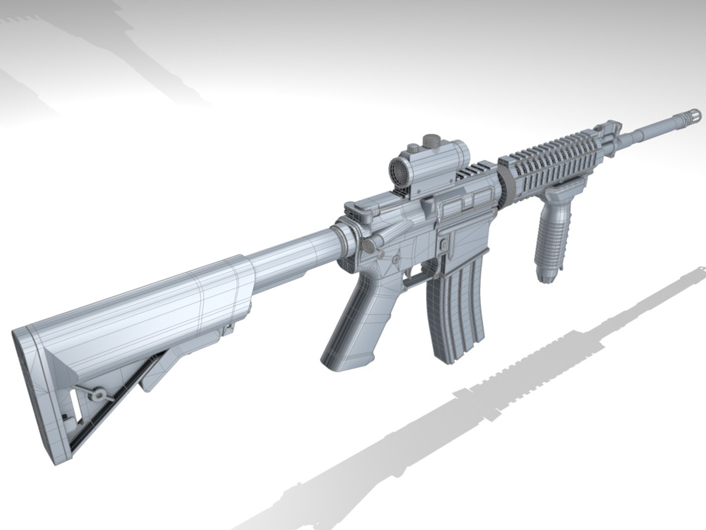 M4 Assault Rifle 3d Model