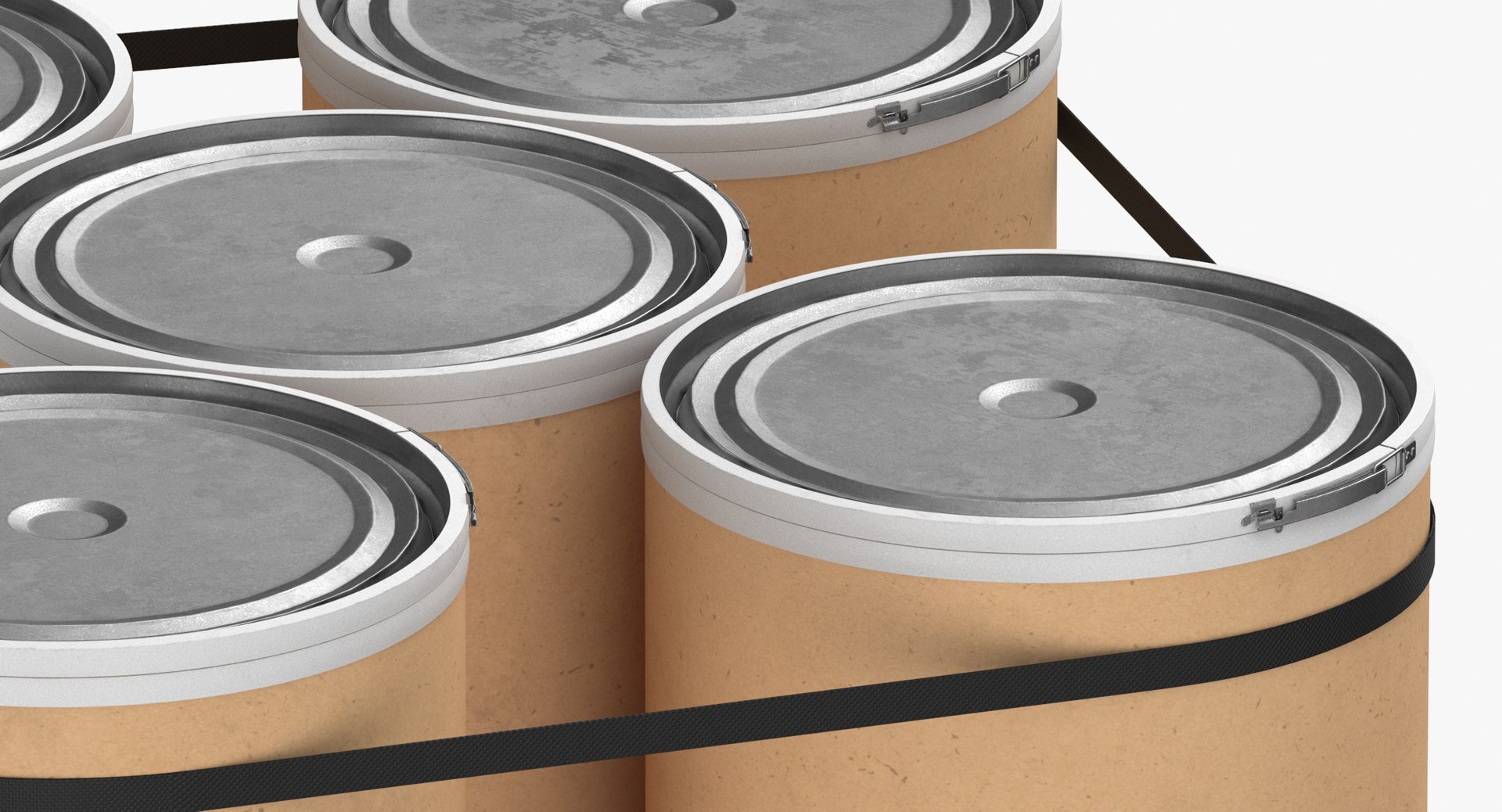 3D Cardboard Drum Barrel Single Pallet Model - TurboSquid 1965854