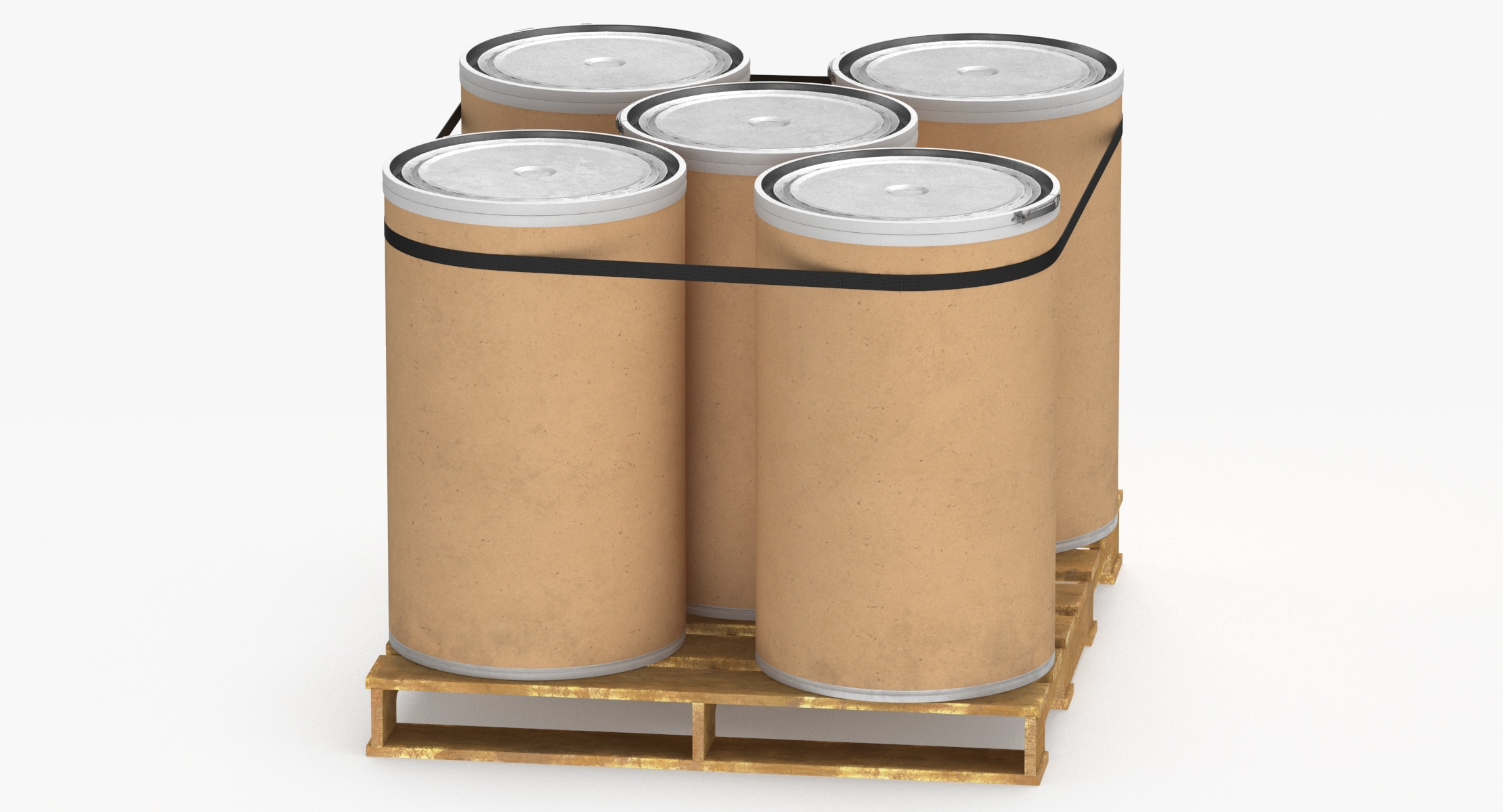 modelo 3d Tambor de cartón Barril Palet individual - TurboSquid 1965854