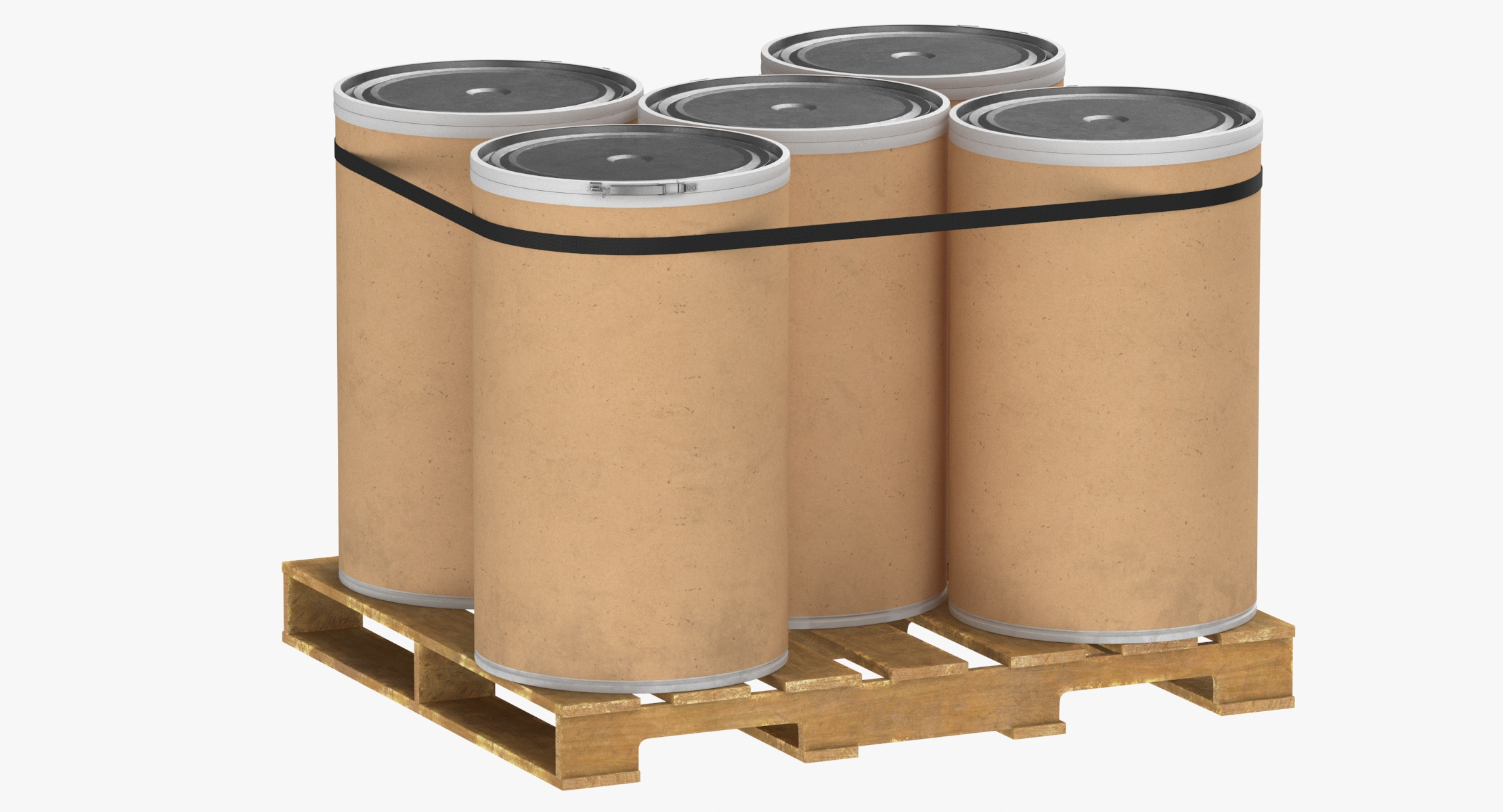 modelo 3d Tambor de cartón Barril Palet individual - TurboSquid 1965854