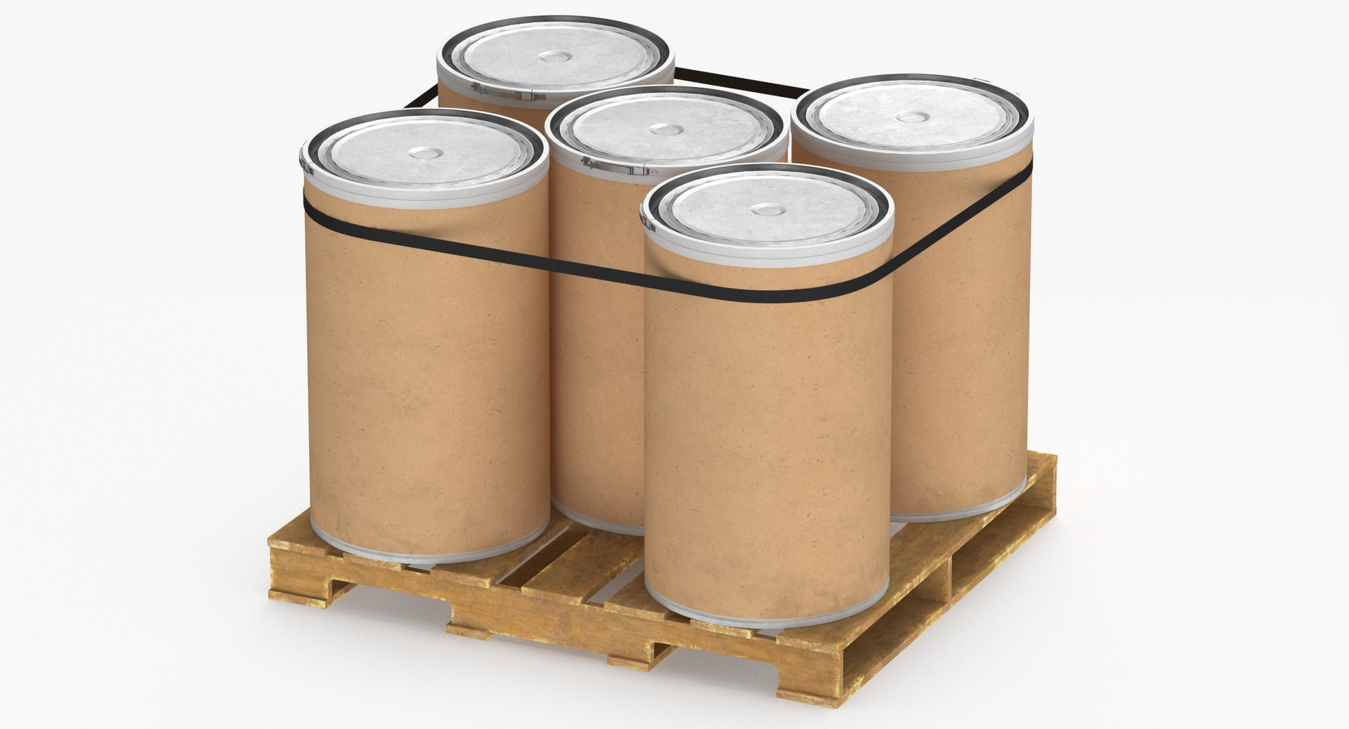 modelo 3d Tambor de cartón Barril Palet individual - TurboSquid 1965854