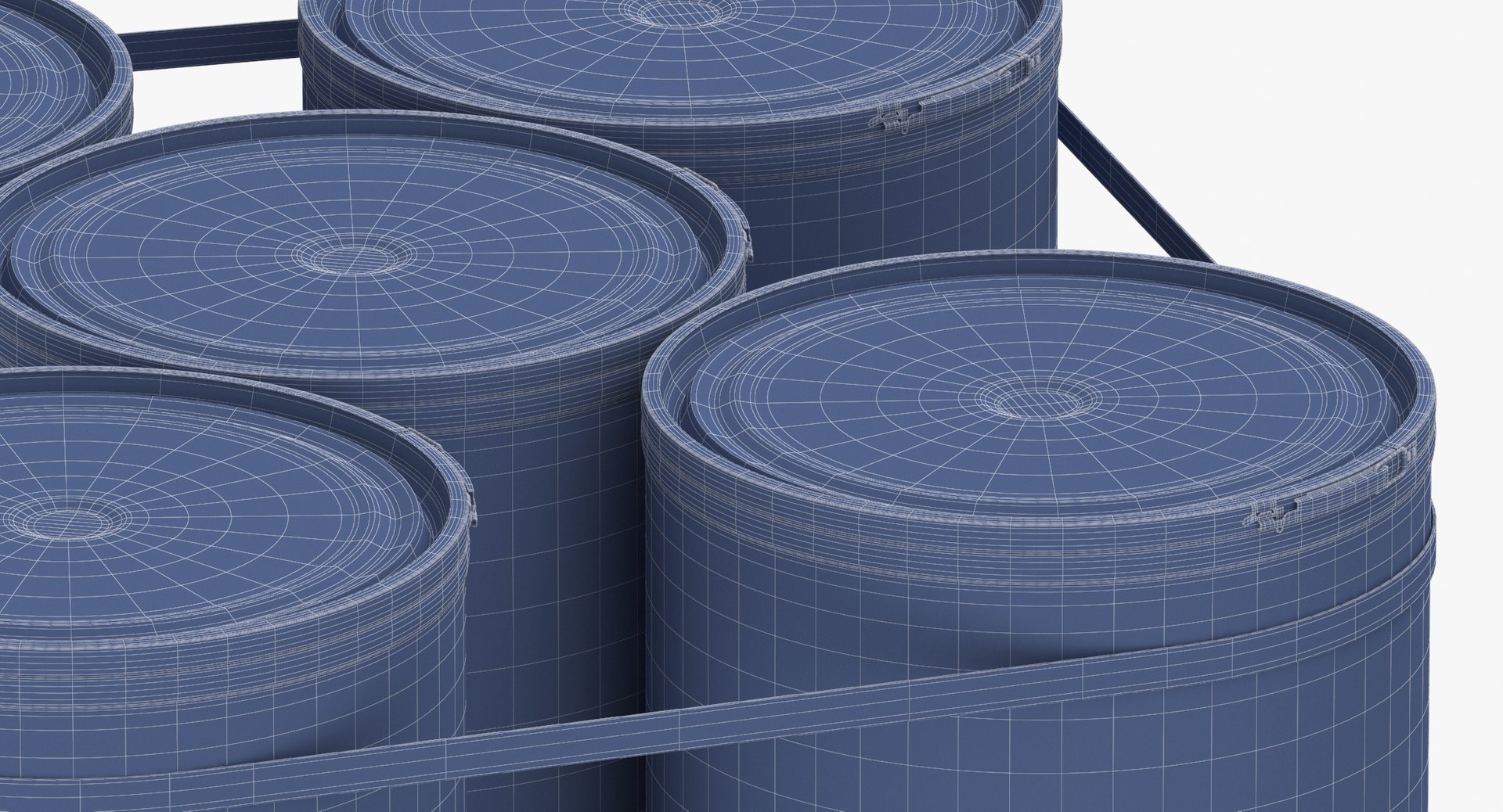 3D Cardboard Drum Barrel Single Pallet Model - TurboSquid 1965854