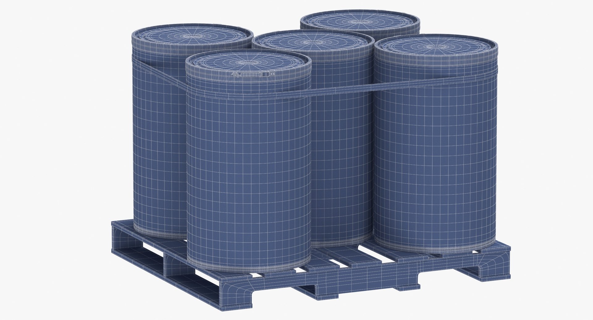 3D Cardboard Drum Barrel Single Pallet Model - TurboSquid 1965854