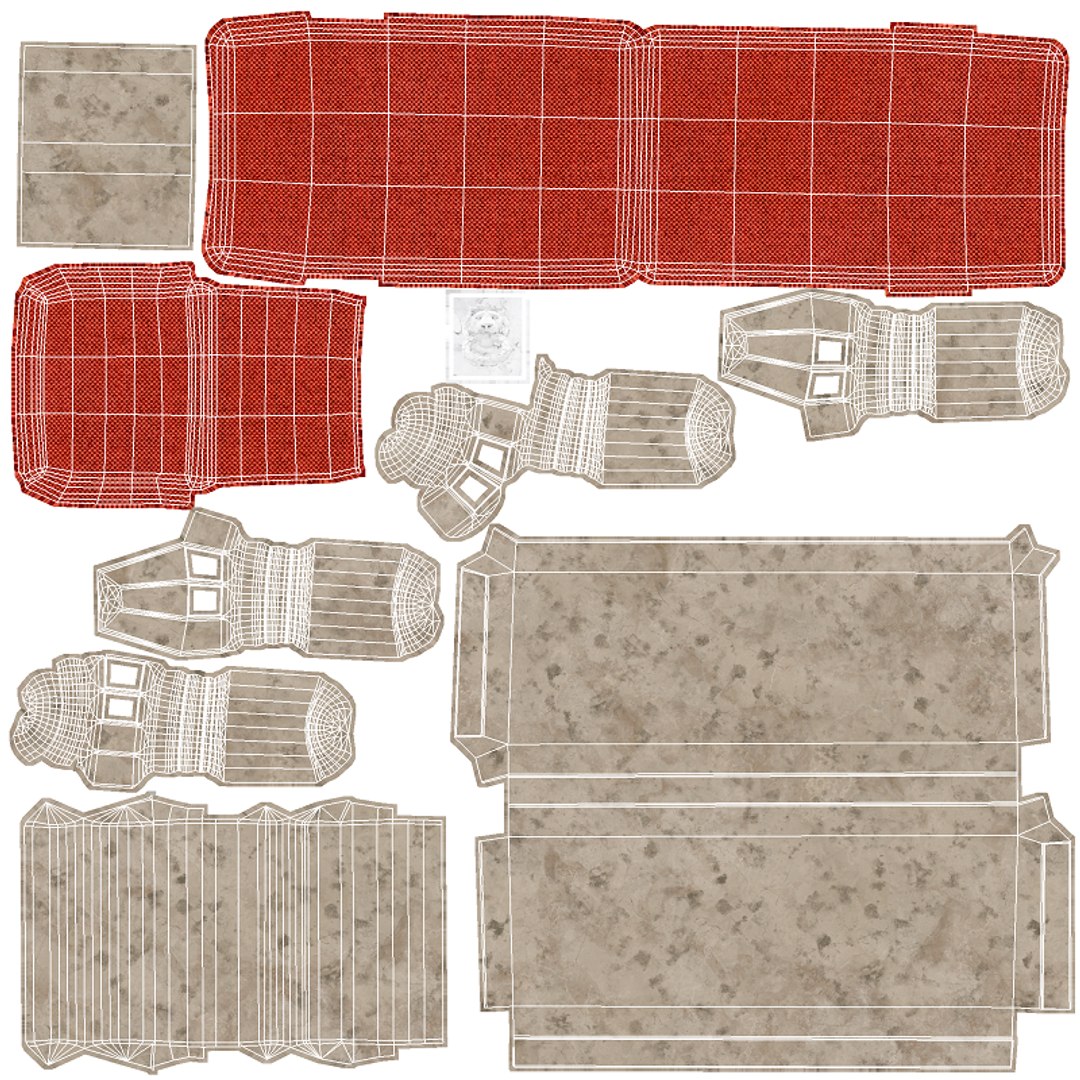 Roman Couch - Lectus Cubicularis 3D Model - TurboSquid 1860394