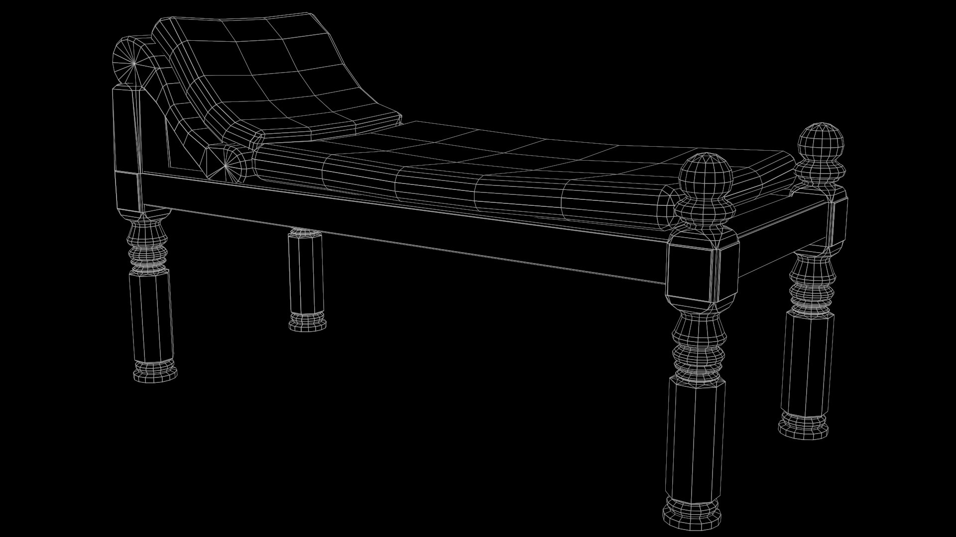 Roman Couch - Lectus Cubicularis 3D Model - TurboSquid 1860394