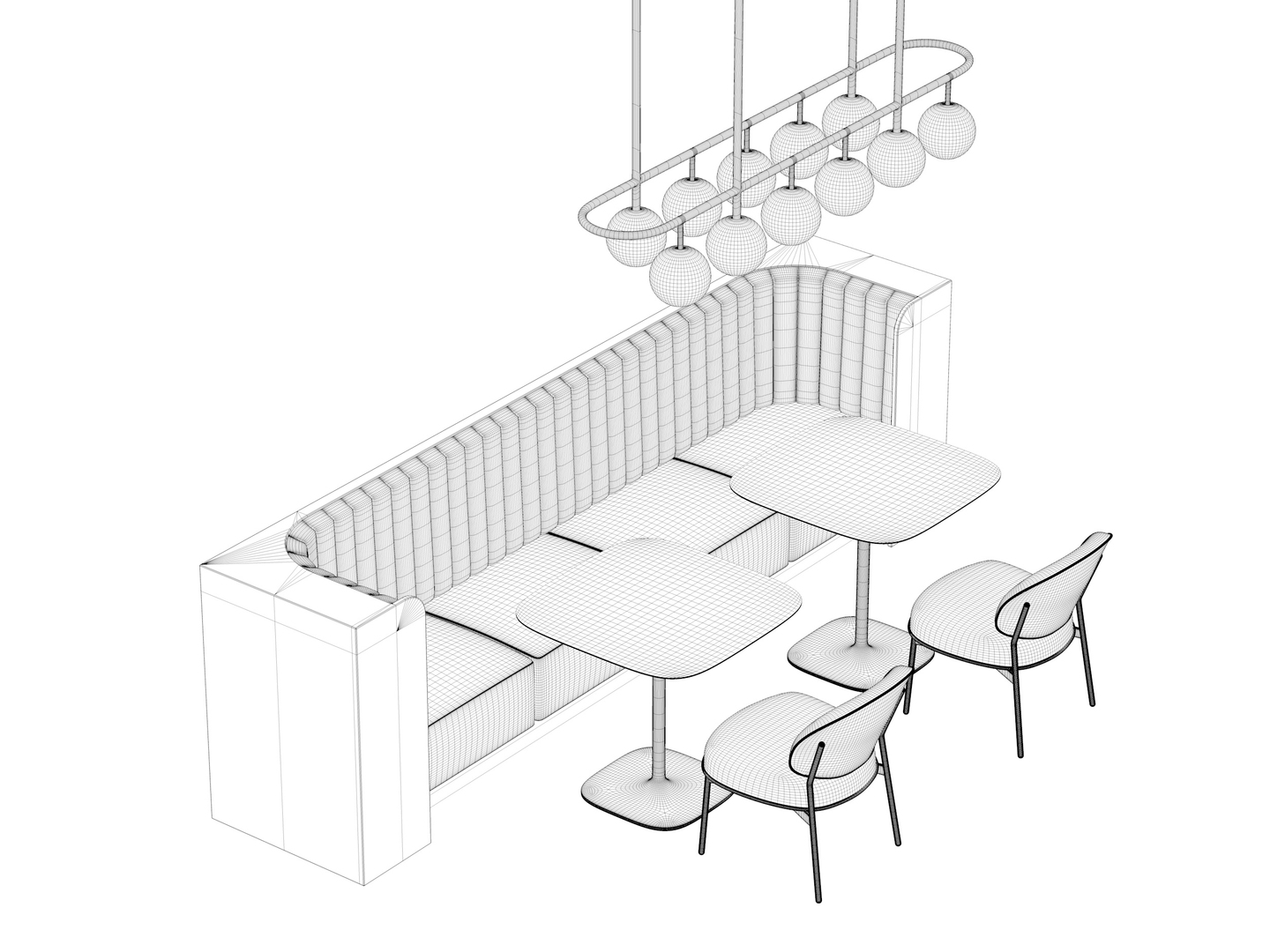 3D restaurant seat model - TurboSquid 1676643