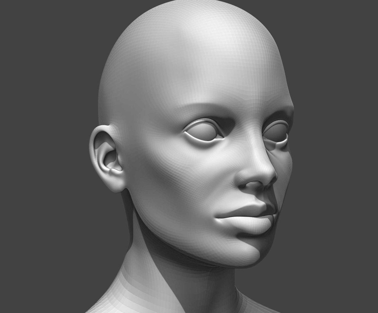 3D Female Head Realistic - TurboSquid 1682707