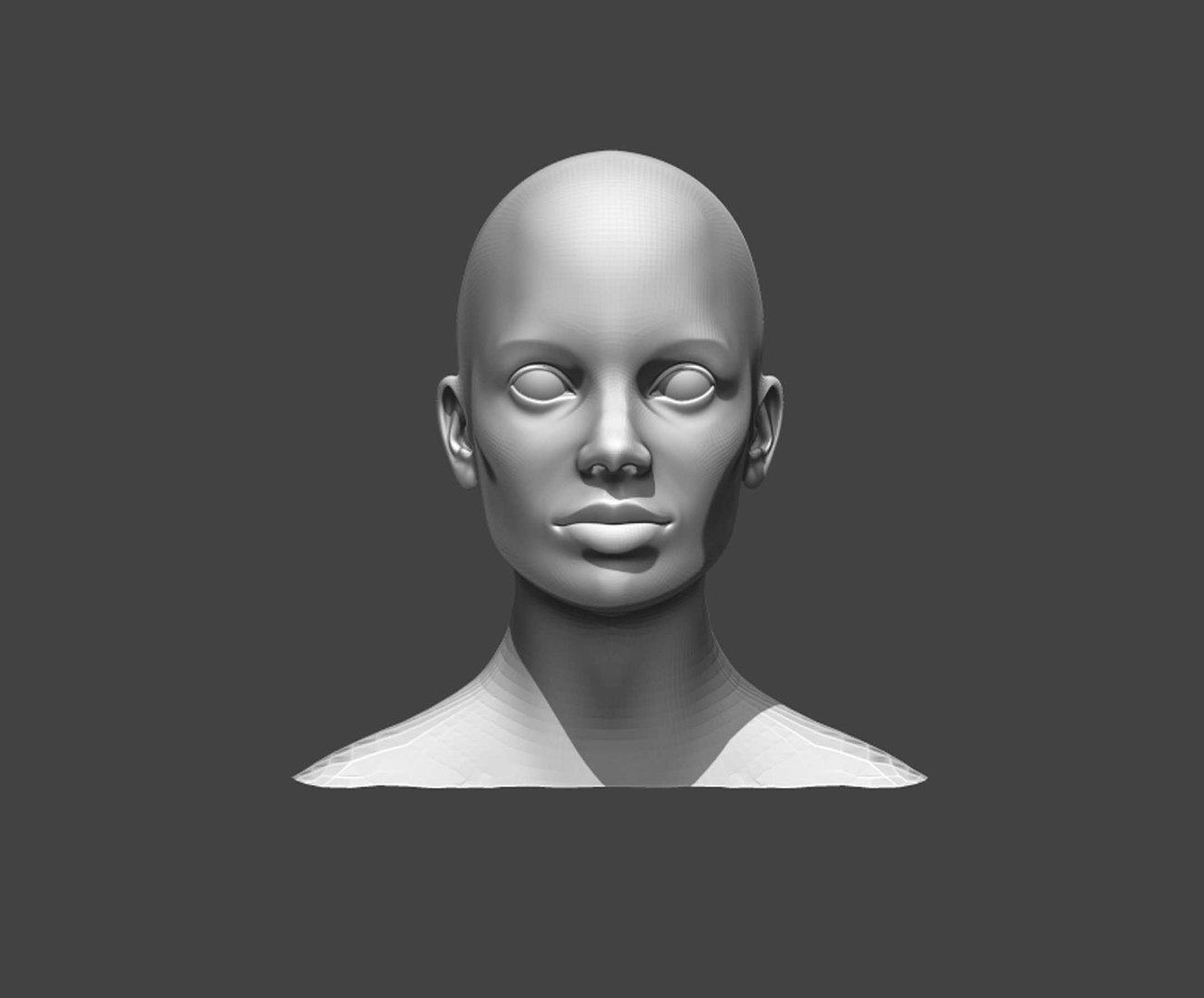 3D Female Head Realistic - TurboSquid 1682707