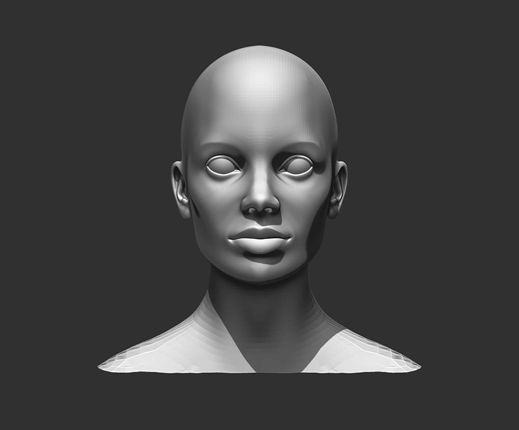 3D female head realistic - TurboSquid 1682707