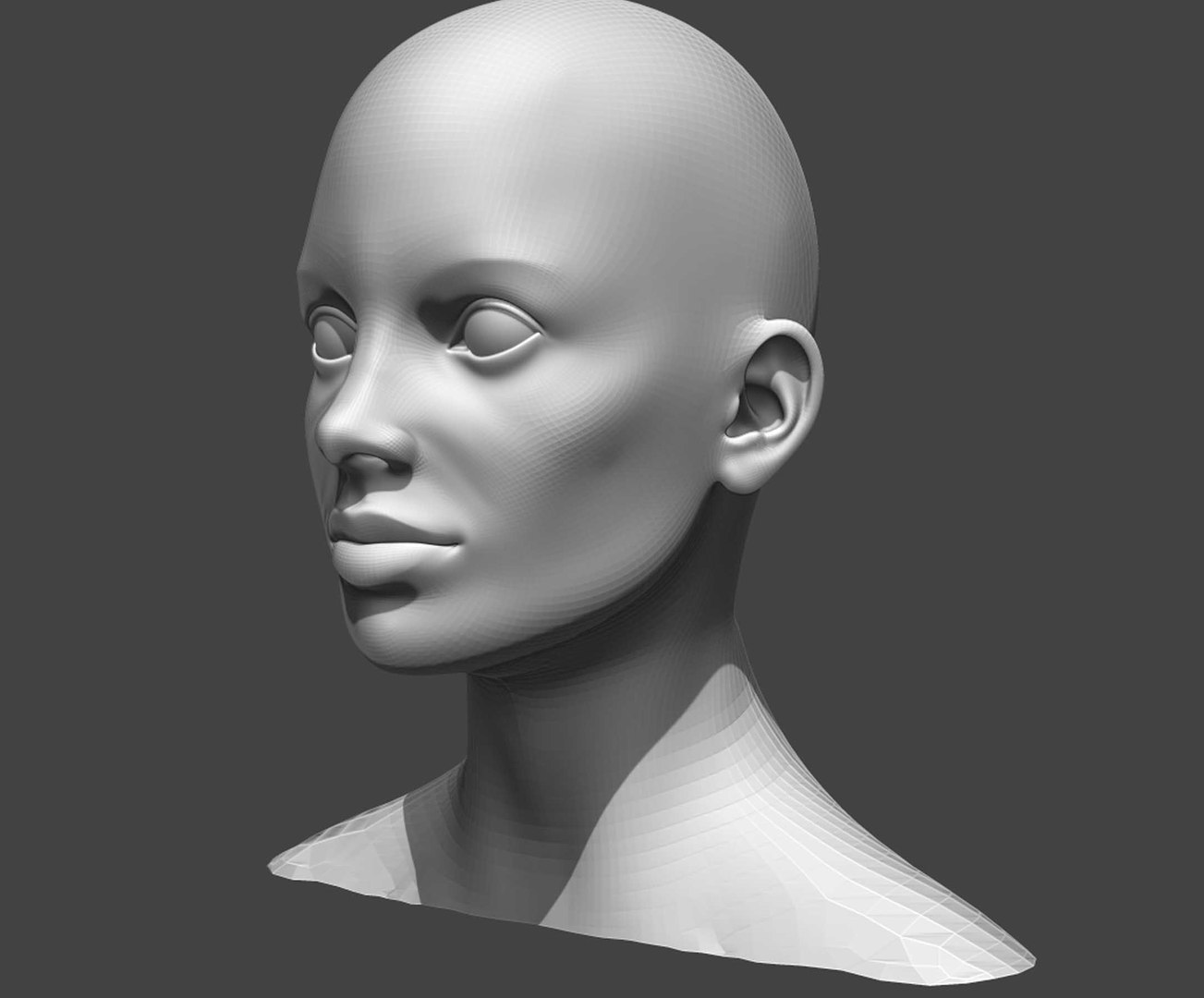 3D Female Head Realistic - TurboSquid 1682707