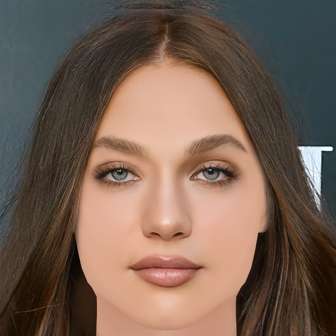 Maddie Ziegler Head - No Hair - Low Poly Head For Game Model ...