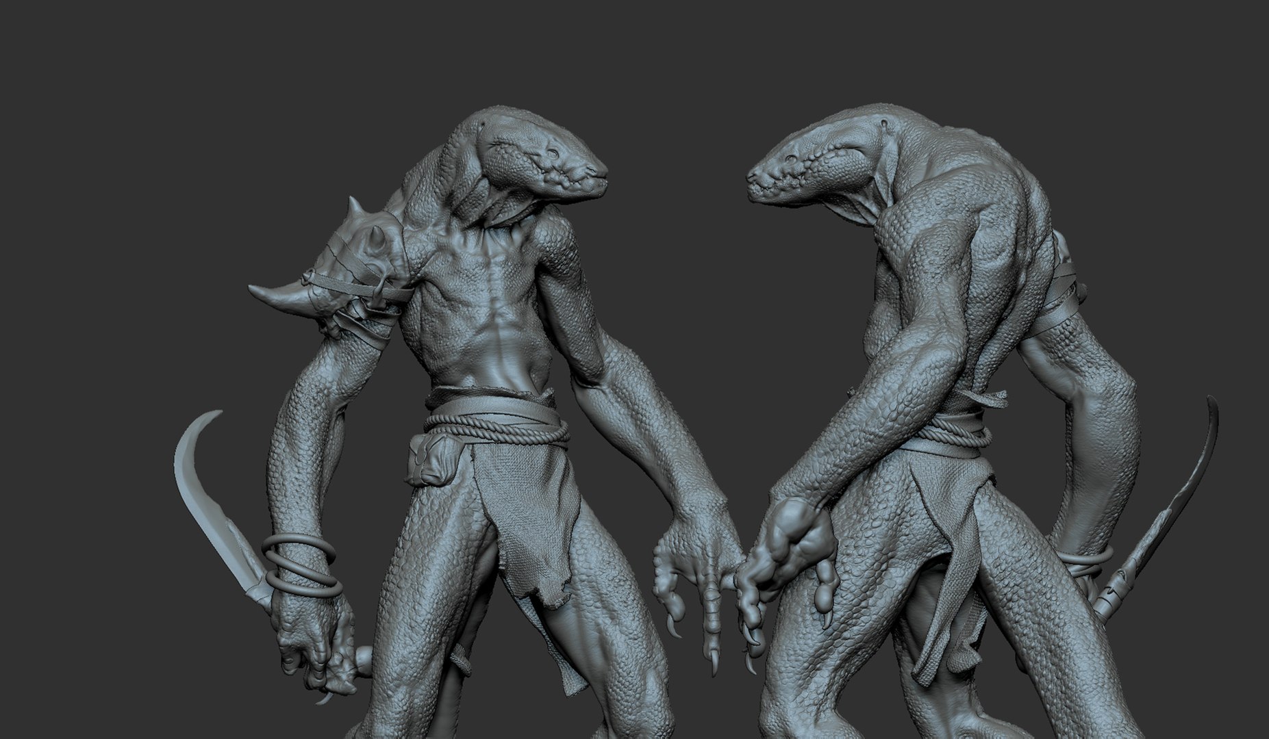 3D Lizardman - TurboSquid 1898703