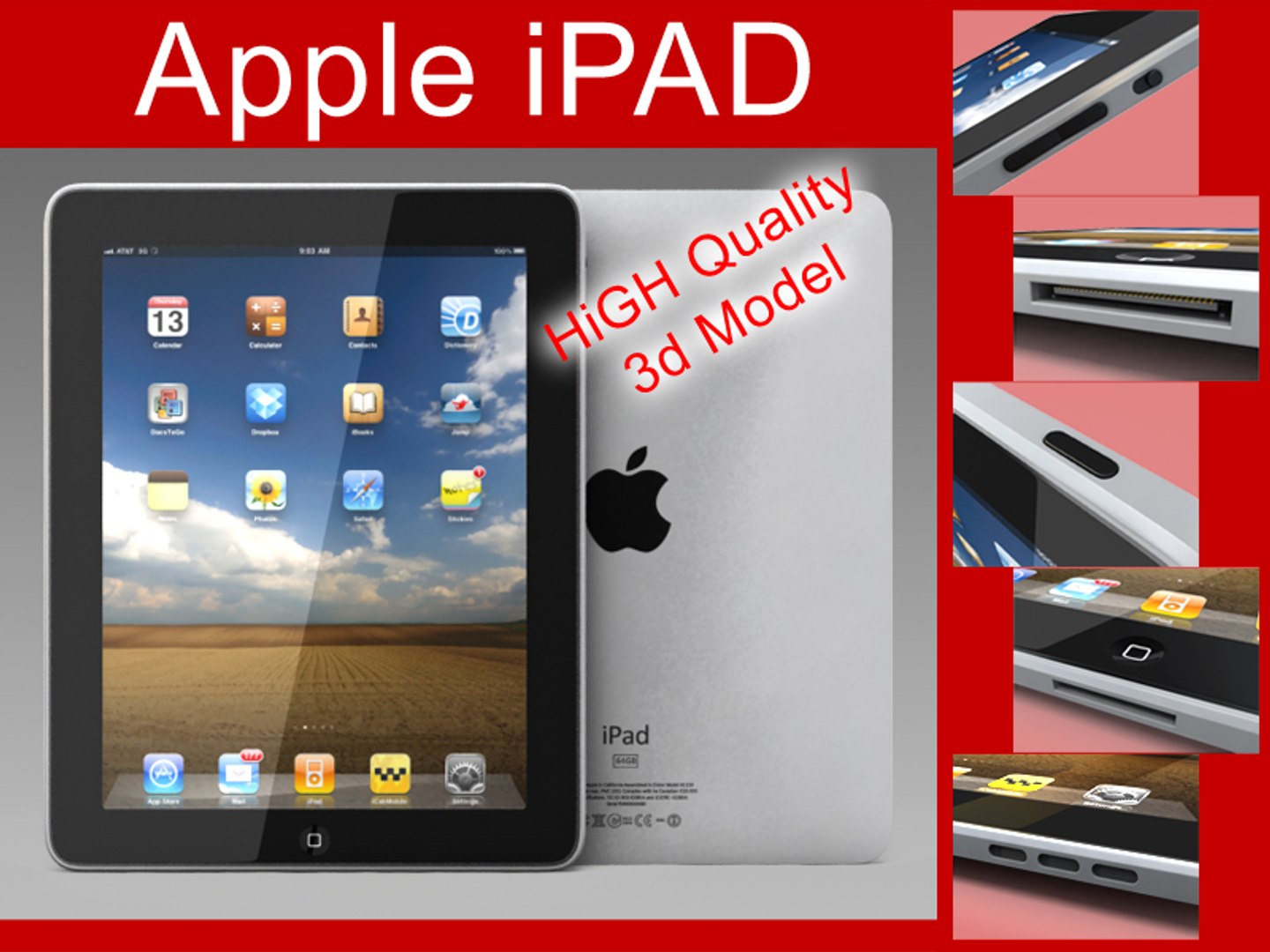 3d apple ipad