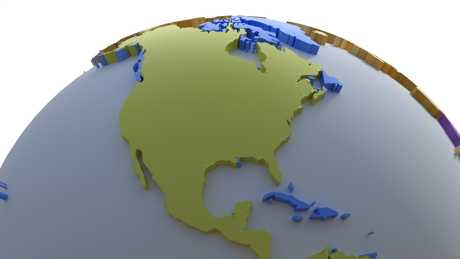 3D Continents Map Globe - TurboSquid 2347326