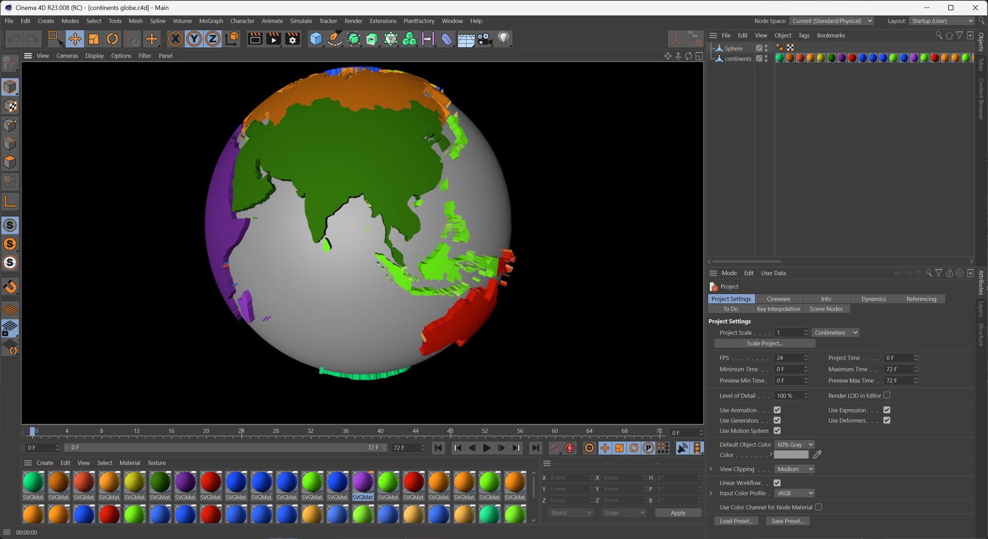3D Continents Map Globe - TurboSquid 2347326