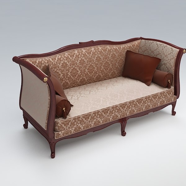 old fashioned sofa 3d model