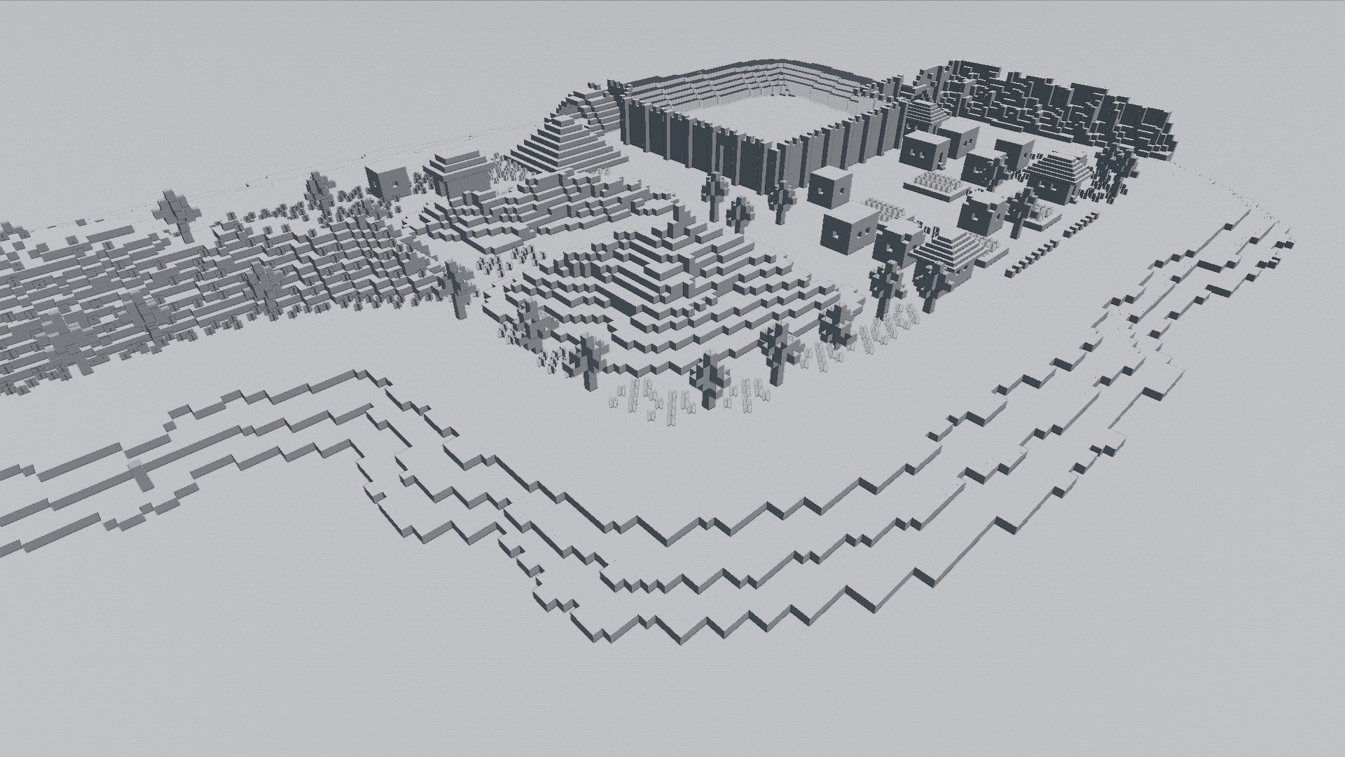 3d Model Of Minecraft World