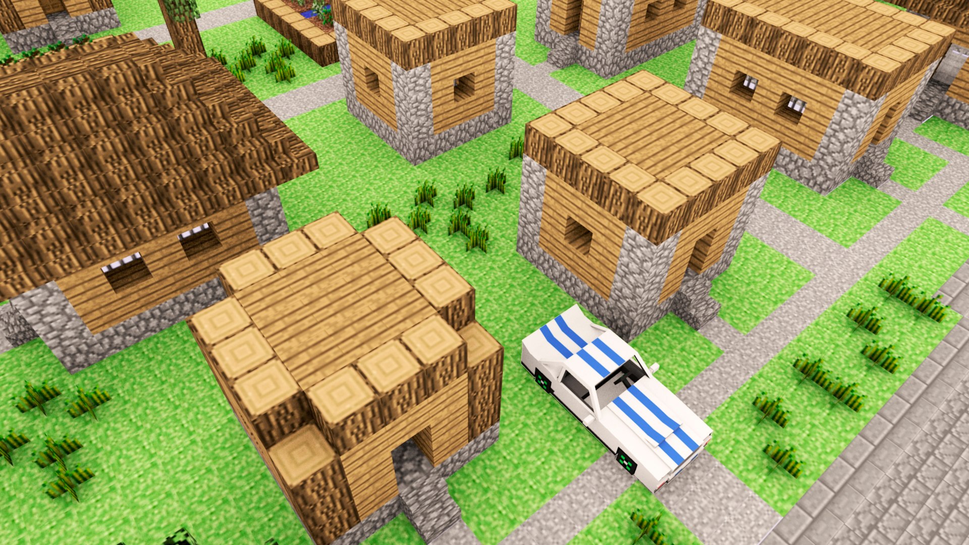 3d Model Of Minecraft World