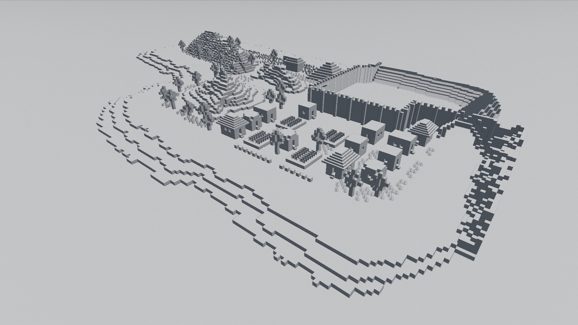 3d Model Of Minecraft World