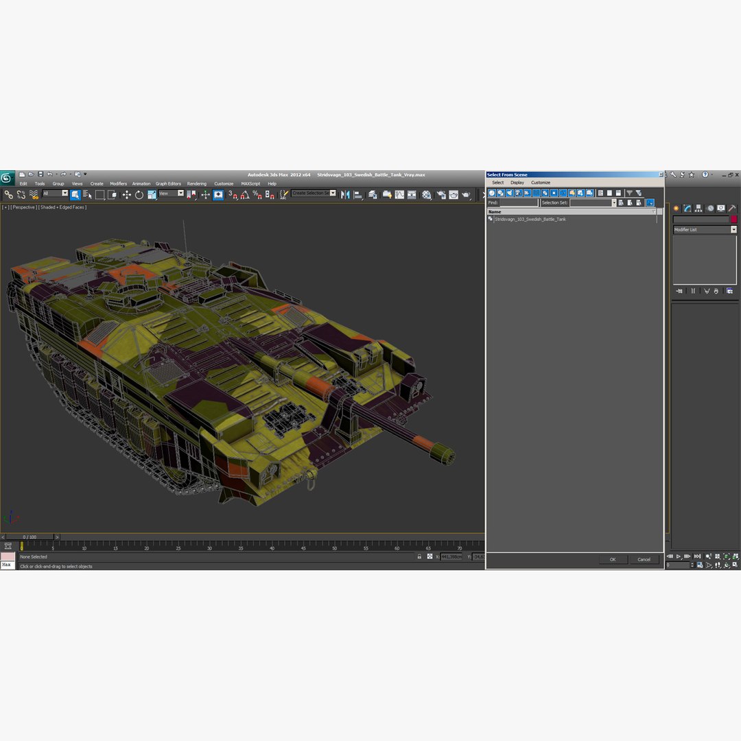 3d model swedish stridsvagn 103 main
