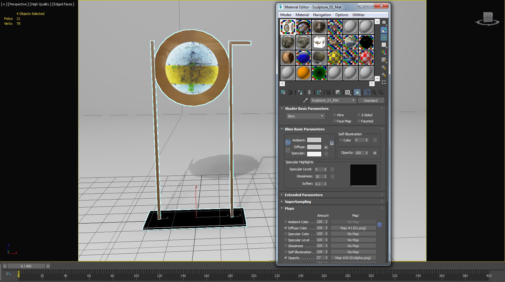 Sculpture fusion glass 3D model - TurboSquid 1312654