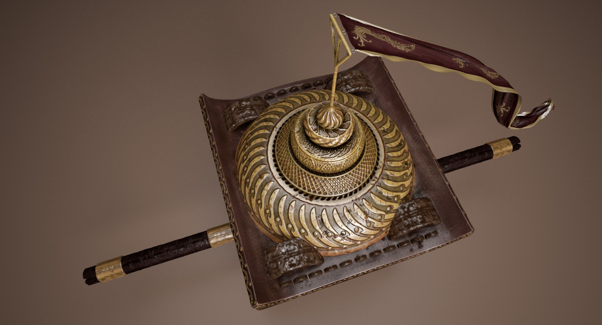 Palanquin Carriage Obj