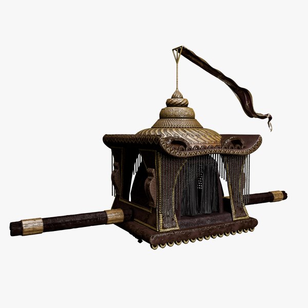 palanquin carriage obj