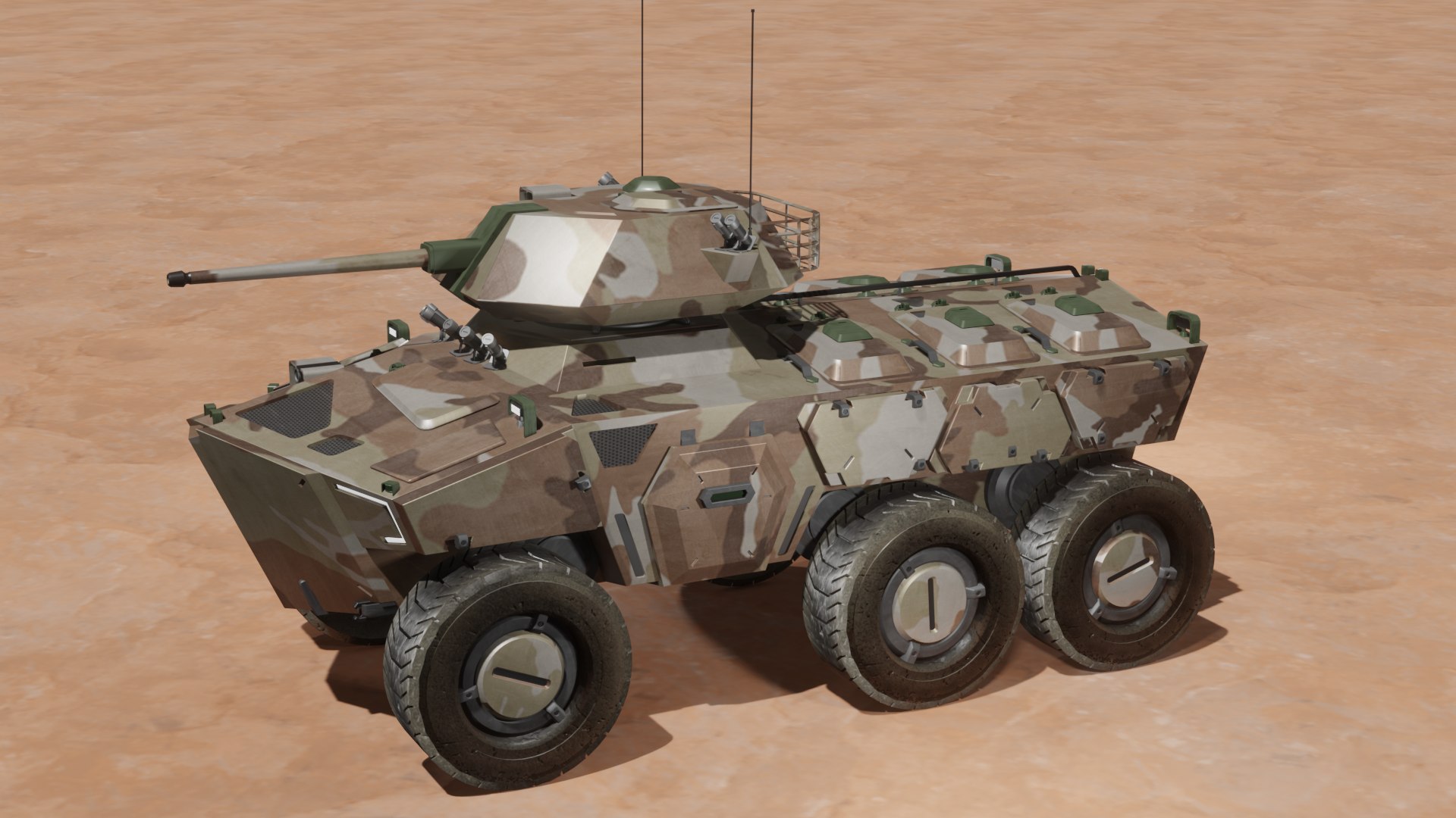 Sci-fi APC Desert Camouflage Model - TurboSquid 2125322