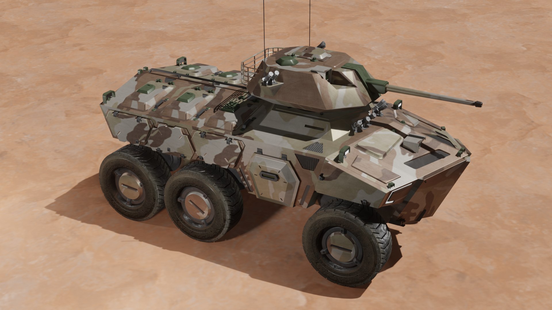 Sci-fi APC Desert Camouflage Model - TurboSquid 2125322