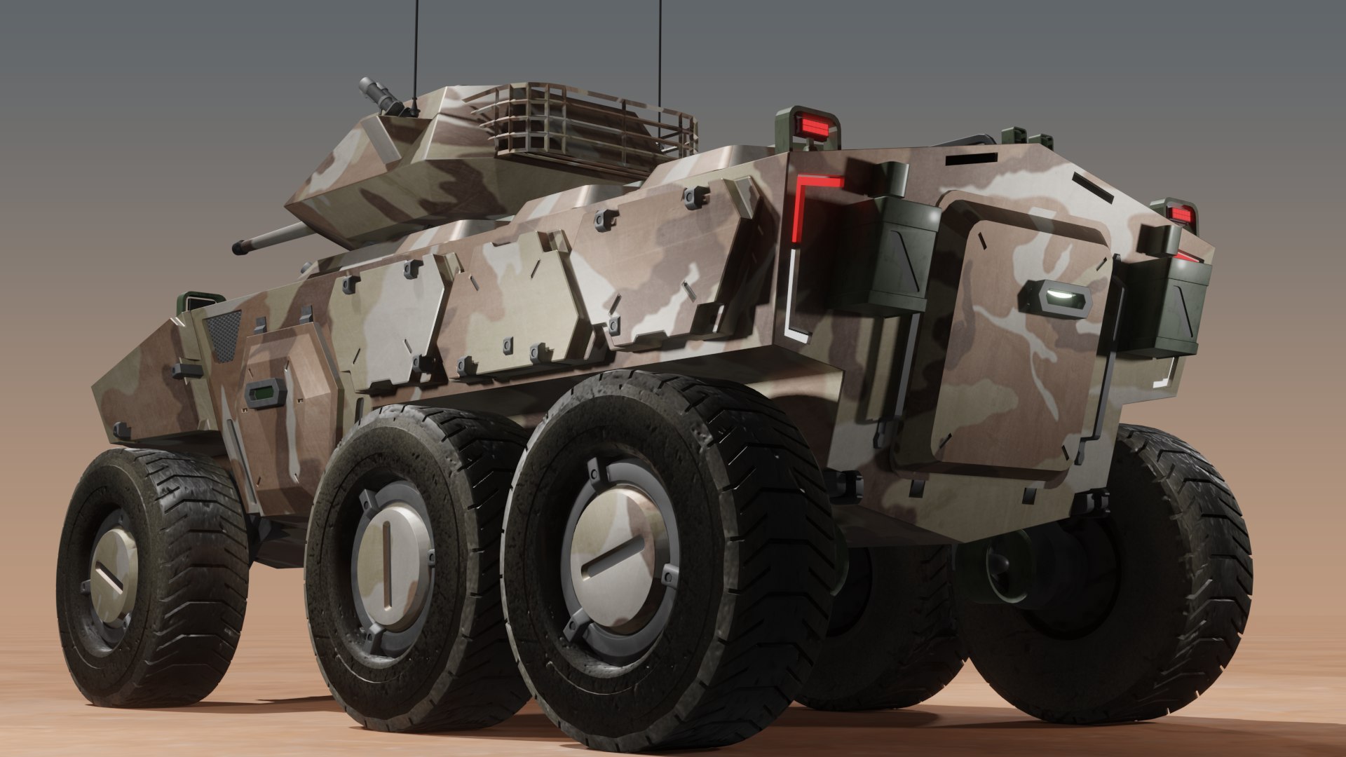 Sci-fi APC Desert Camouflage Model - TurboSquid 2125322