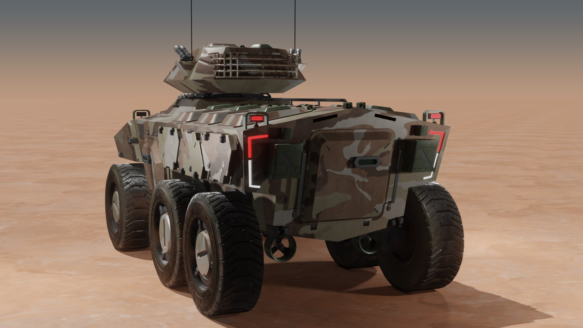 Sci-fi APC Desert Camouflage Model - TurboSquid 2125322