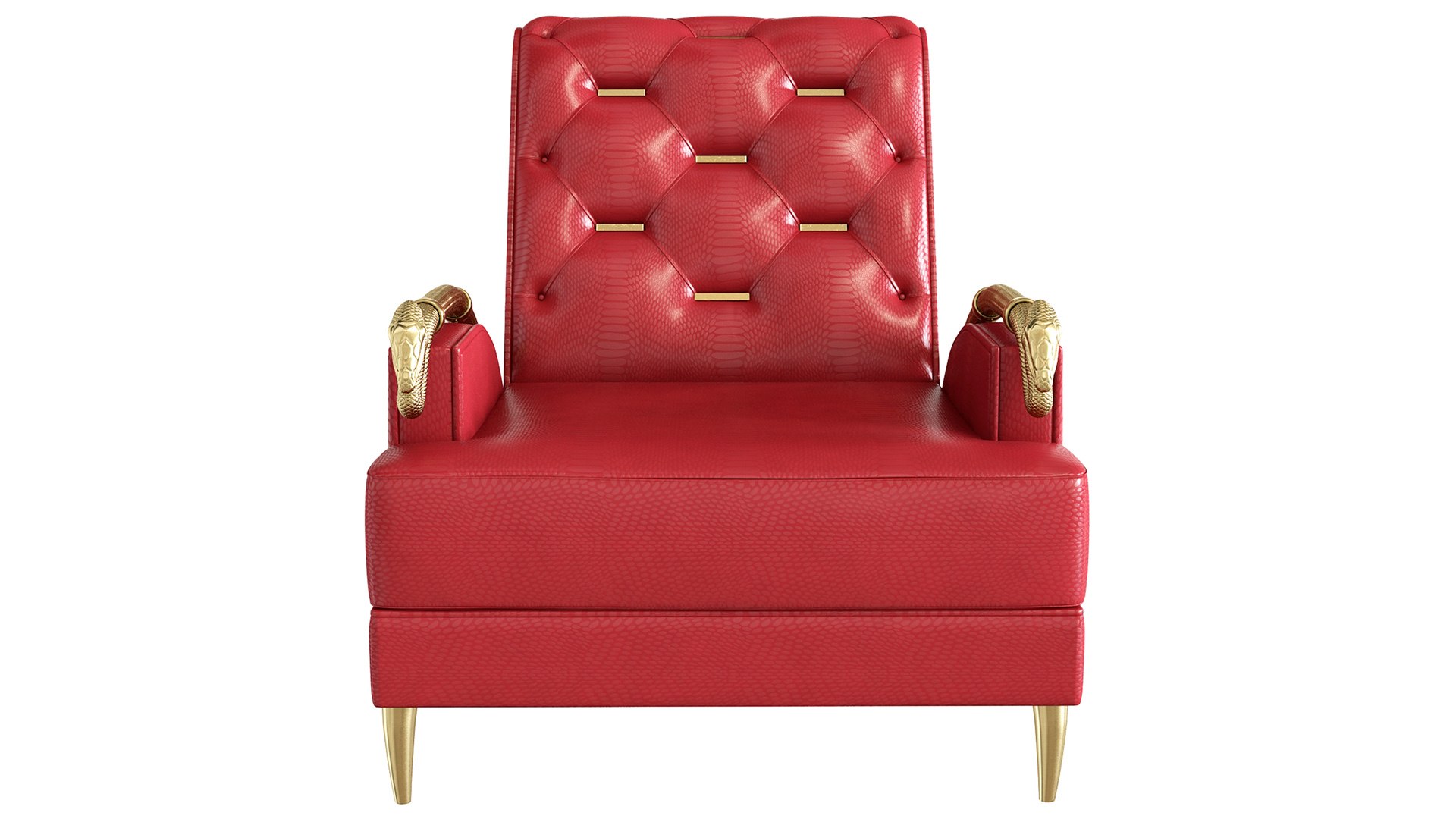ROBERTO CAVALLI Snake Armchair Red Model - TurboSquid 1986766