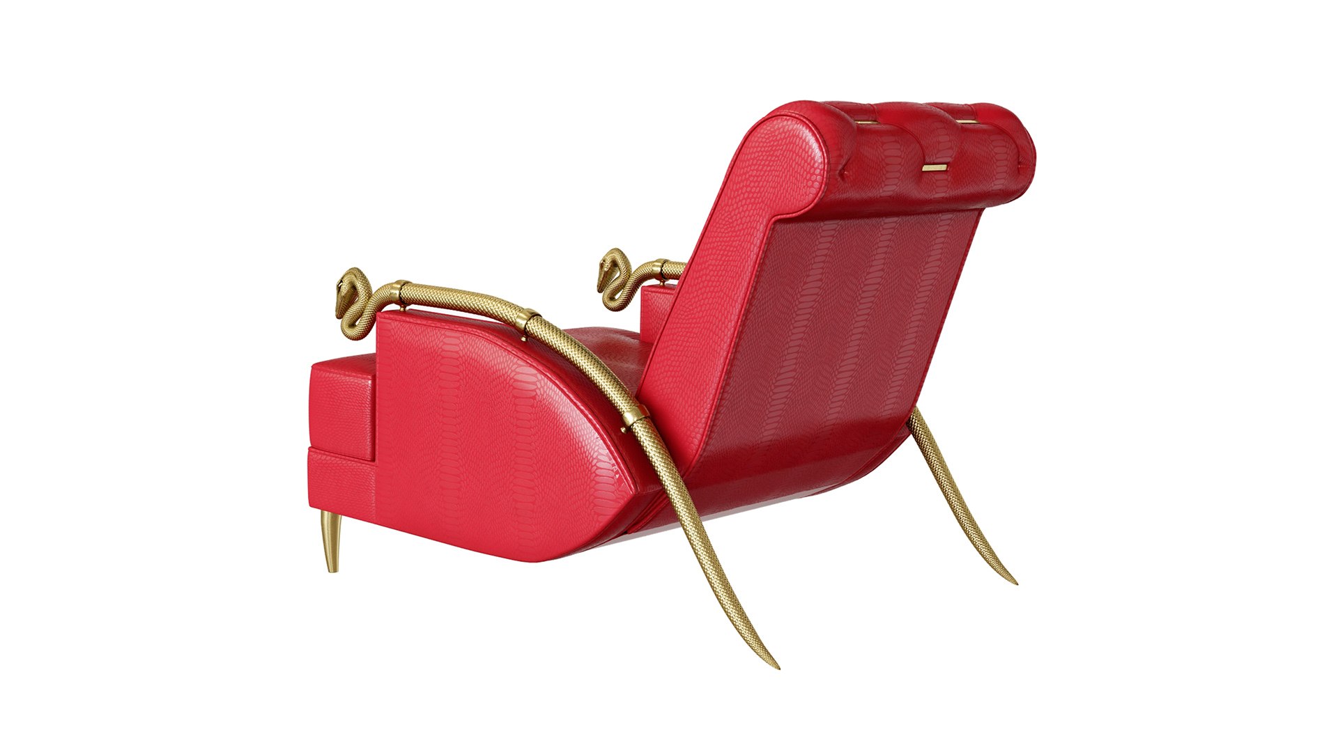 ROBERTO CAVALLI Snake Armchair Red Model - TurboSquid 1986766