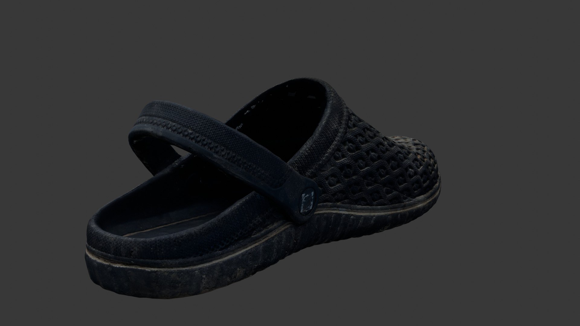 3D Model Worn Black Mesh Clogs 3D Scan - TurboSquid 2400233
