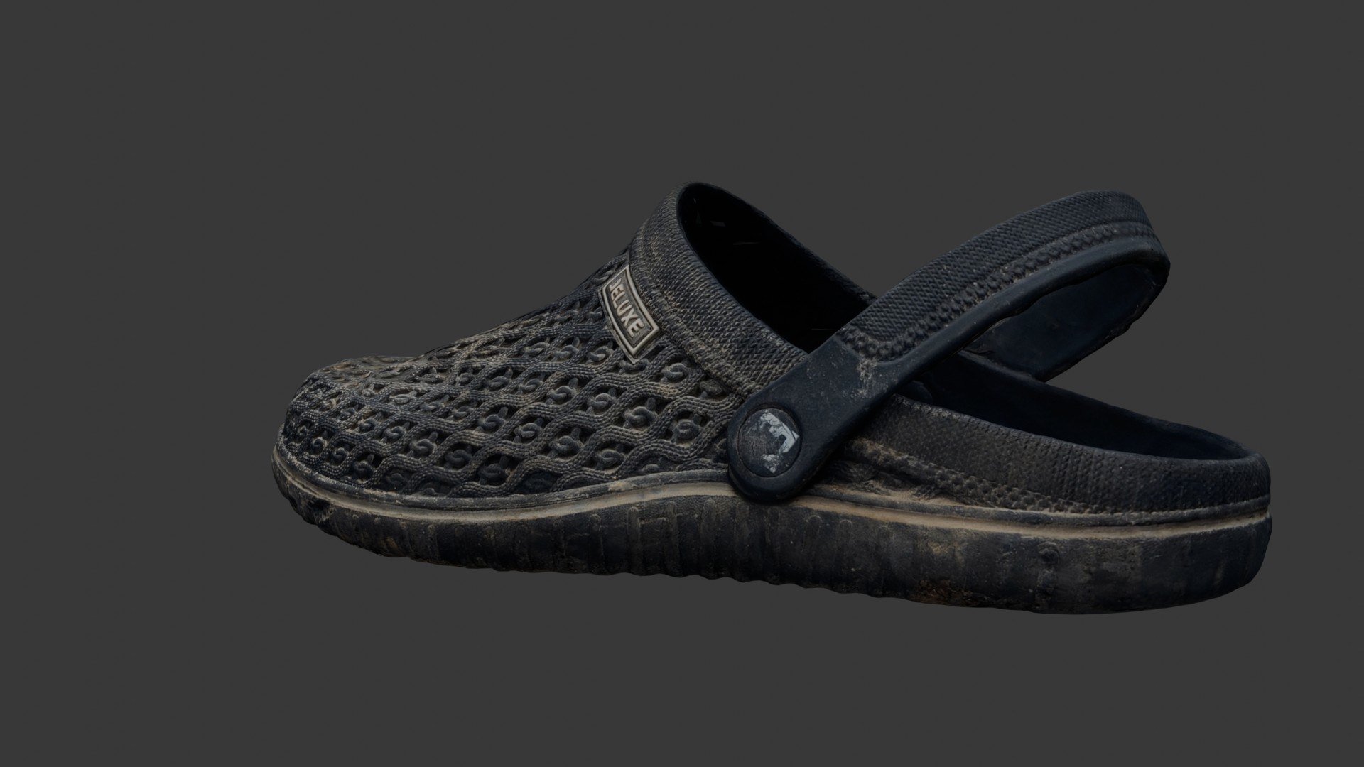 3D Model Worn Black Mesh Clogs 3D Scan - TurboSquid 2400233