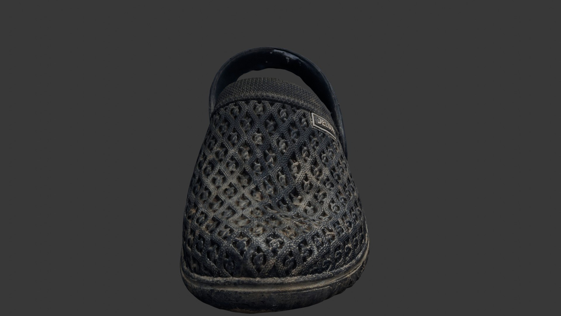 3D Model Worn Black Mesh Clogs 3D Scan - TurboSquid 2400233