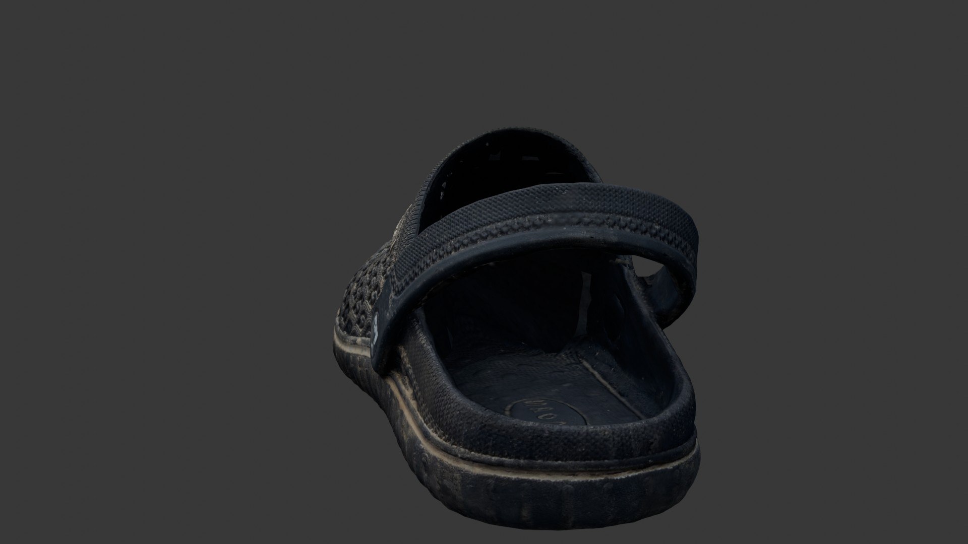 3D Model Worn Black Mesh Clogs 3D Scan - TurboSquid 2400233