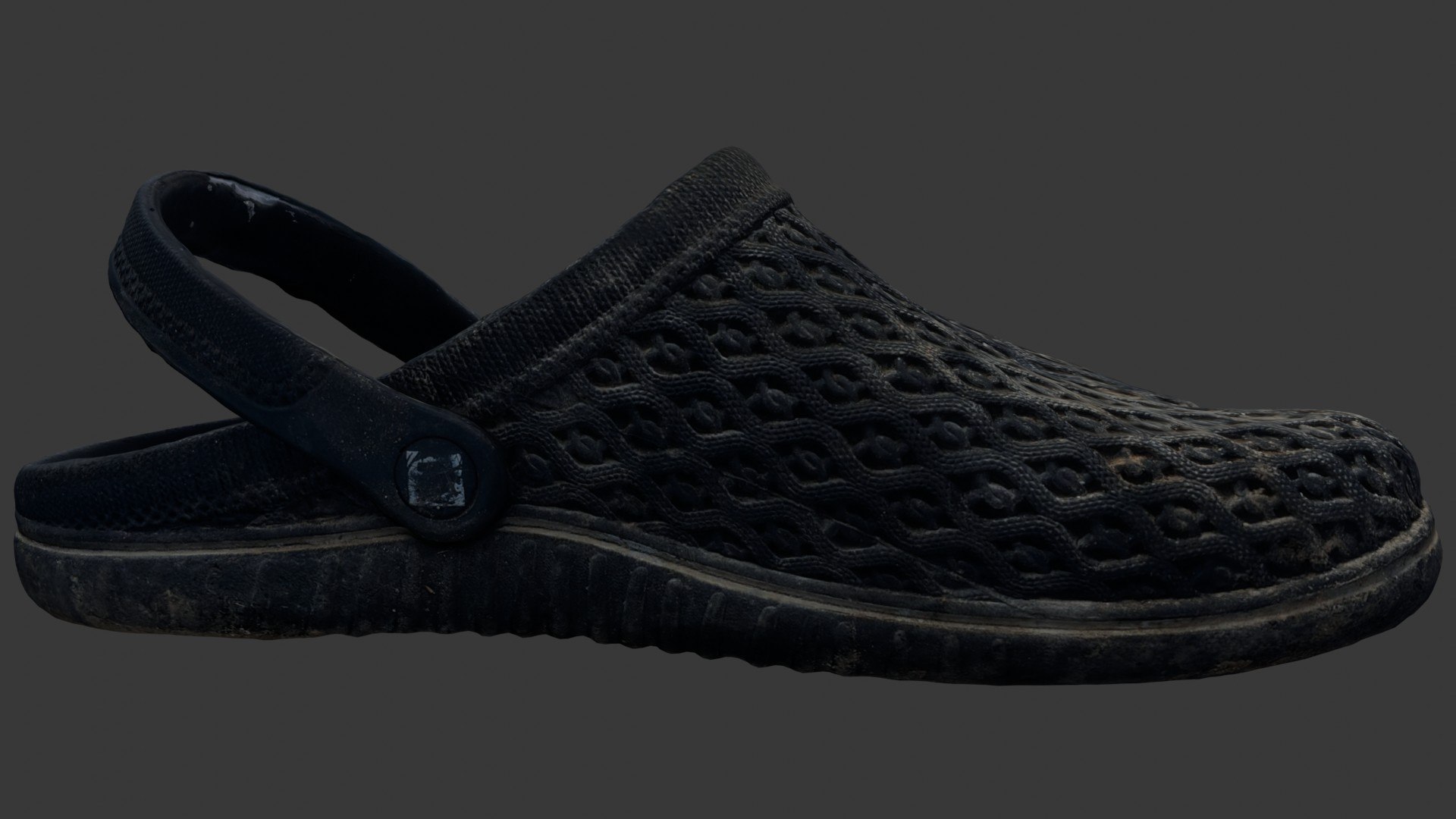 3D Model Worn Black Mesh Clogs 3D Scan - TurboSquid 2400233