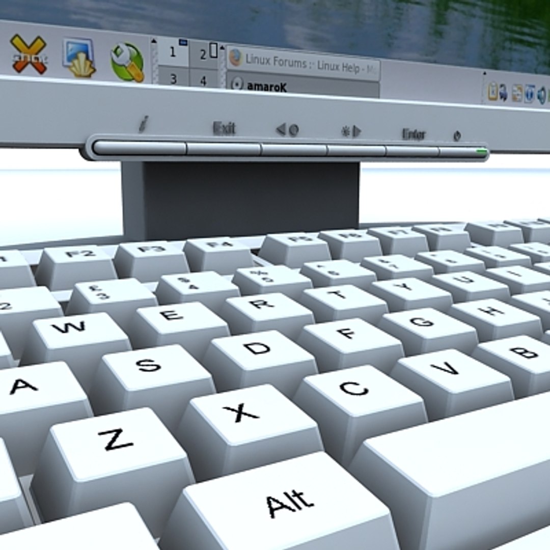 Monitor Keyboard 3d Max