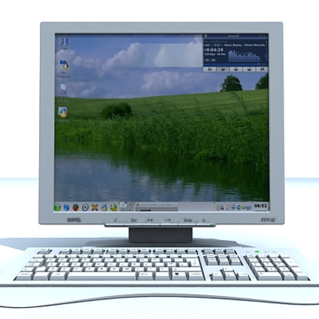 Monitor Keyboard 3d Max
