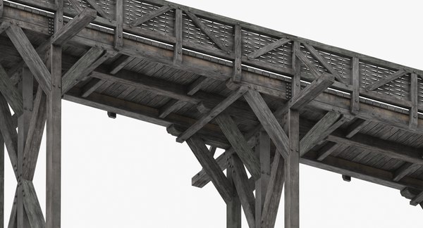 Medieval Wooden Bridge Tiled 5 Sections 3D - TurboSquid 1818774